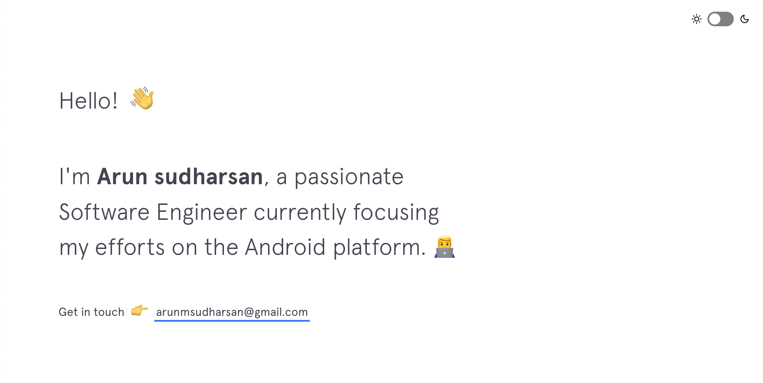 Arun Sudharsan | Software Engineer